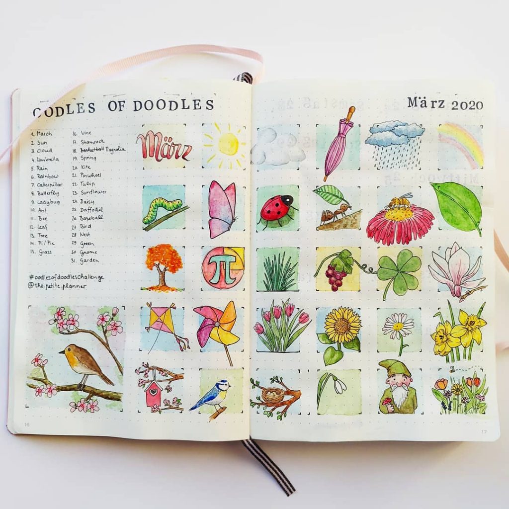 1,000+ Doodle Ideas To Try In Your Bullet Journal - Mom's Got the Stuff