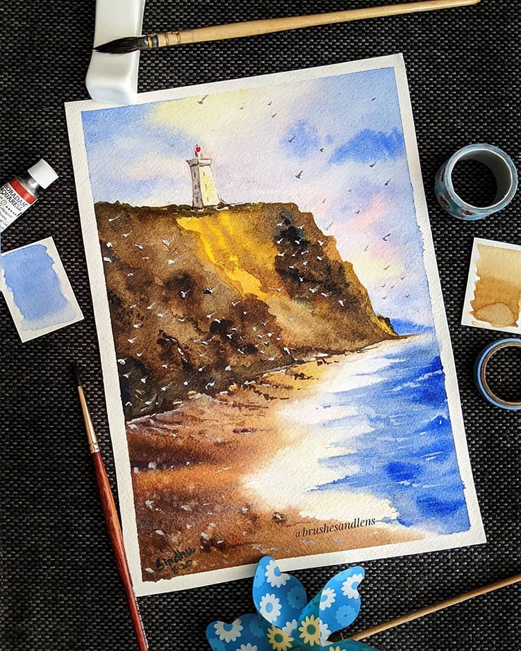 Easy Watercolor Landscape Painting Ideas - Mom's Got the Stuff