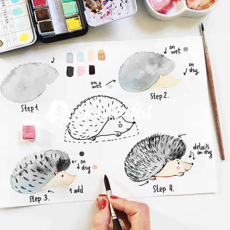 Watercolor Painting Tutorials from DearAnnArt - Mom's Got the Stuff