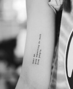 Simple Quote Tattoo Ideas for Women - Mom's Got the Stuff