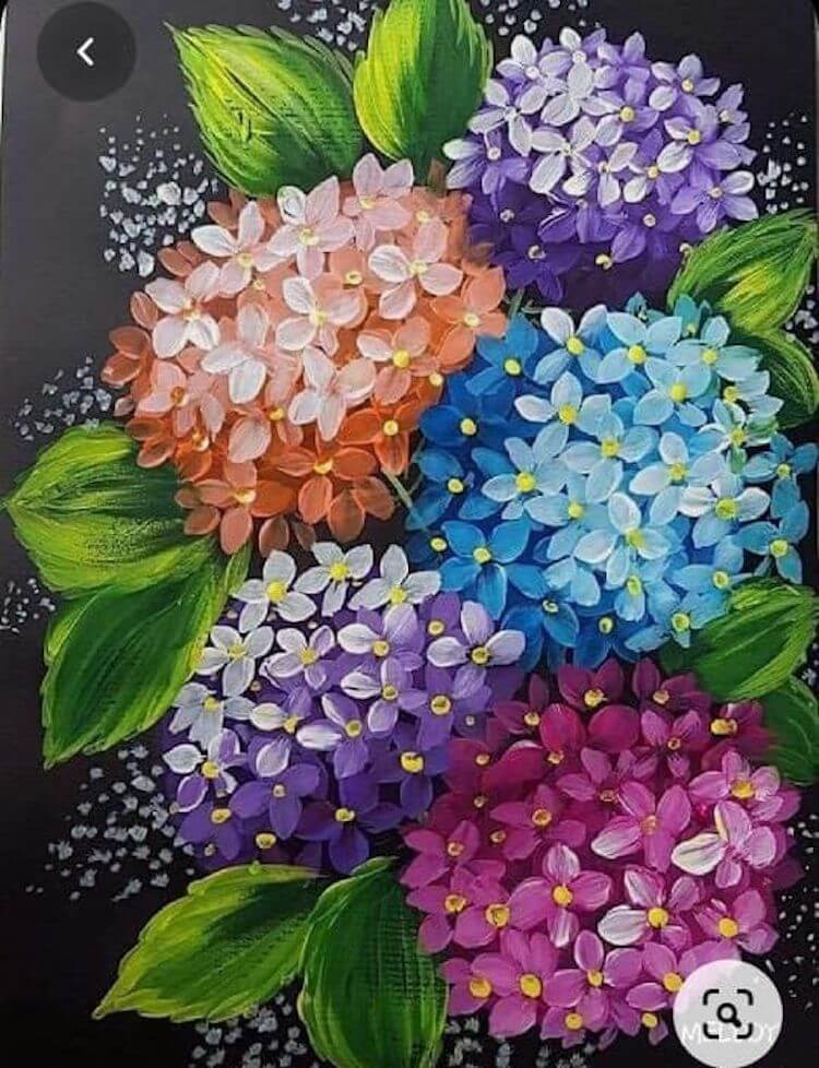Flower Painting Ideas Using Acrylic Paint on Canvas - Mom's Got the Stuff