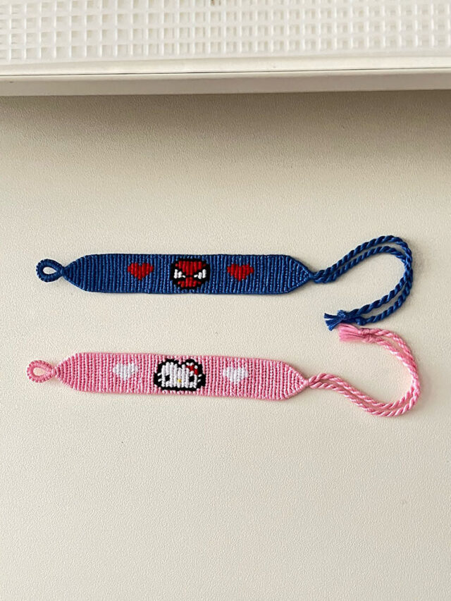 Heart Friendship Bracelet Patterns - Mom's Got the Stuff