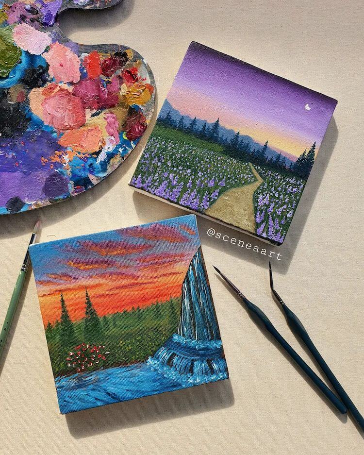 Beautiful Sunset Painting Ideas - Mom's Got the Stuff